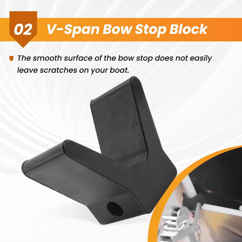 10X(V- Boat Trailer Bow Stop Trailer Rubber Bow Stop Non Marking ...