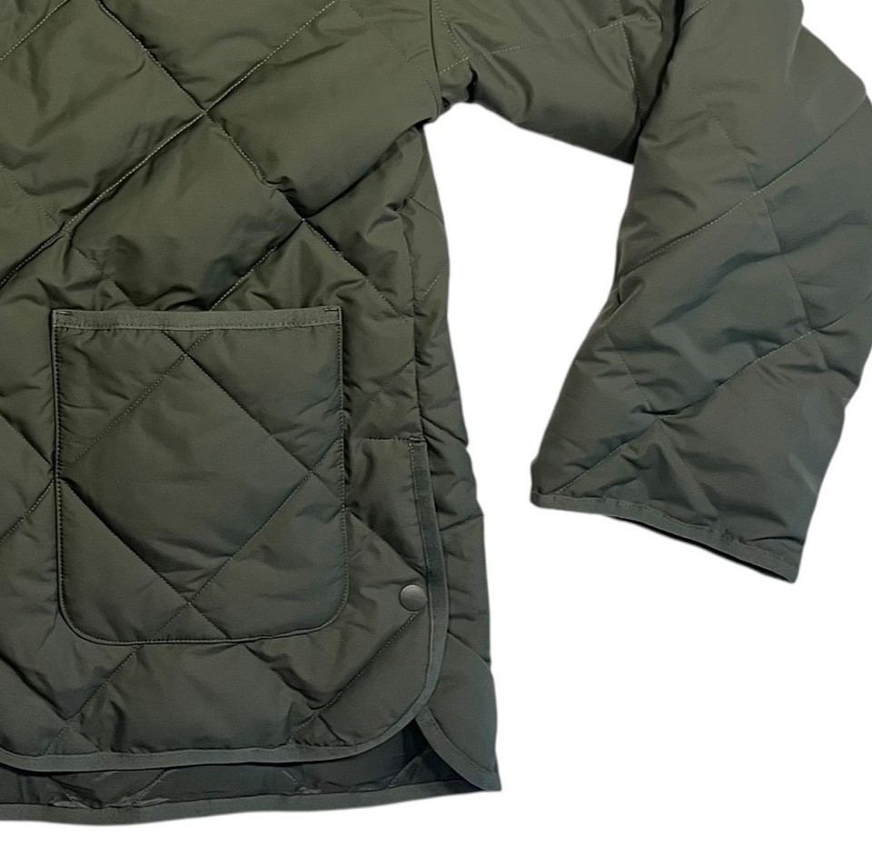 UNIQLO Gray Warm QUILTED PUFF-TECH JACKET Winter Hike Ski Coat Women's ...