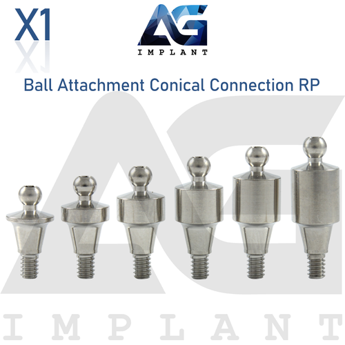 Straight Ball Attachment Regular Platform (RP) Conical Connection 2 ...