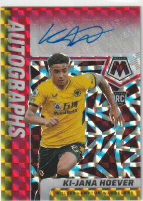 PANINI MOSAIC PREMIER LEAGUE KI-JANA HOEVER WOLVES AUTOGRAPH RED TMALL ...