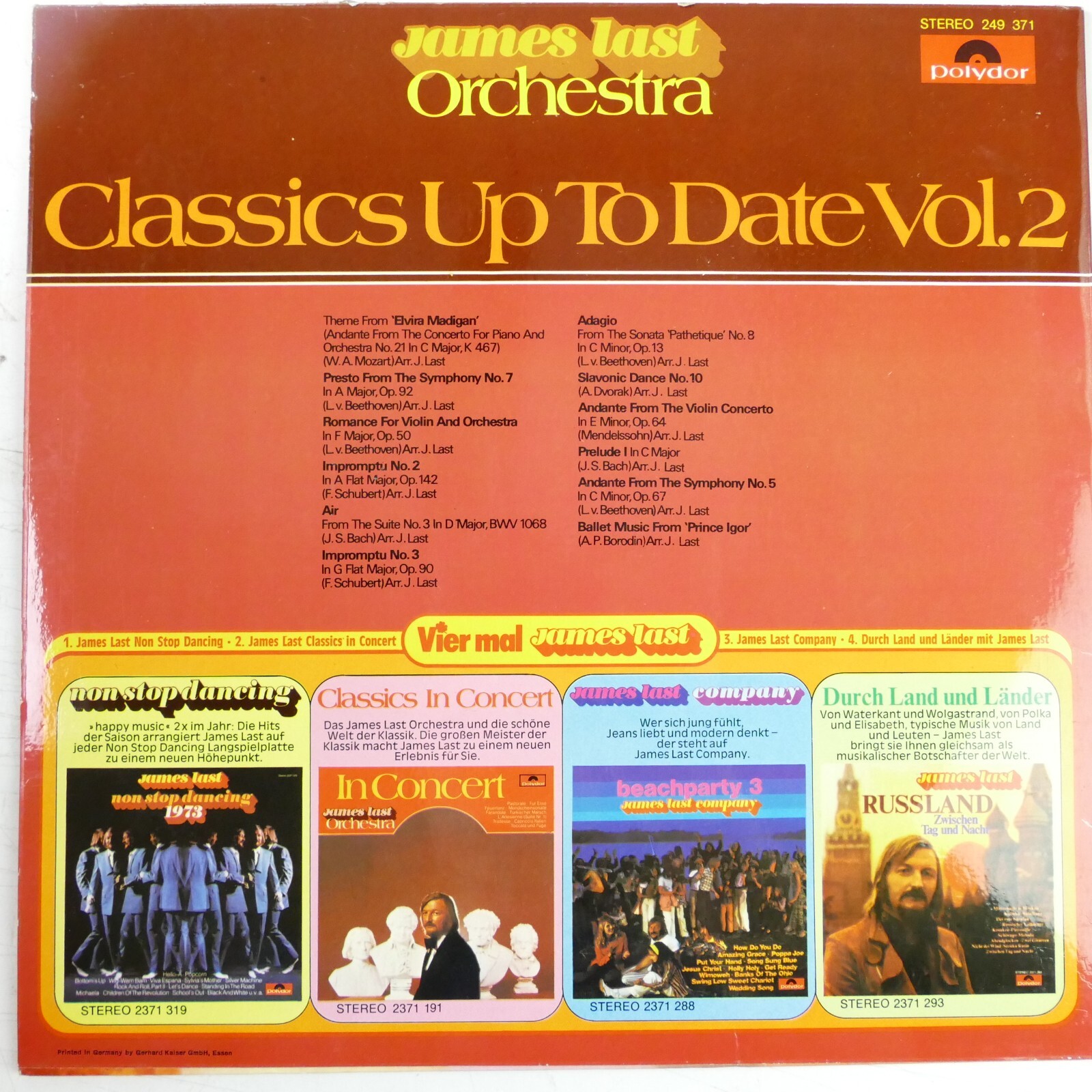 James Last Classics up to Date Vol.2 Polydor Records 249371 LP-7385 ...