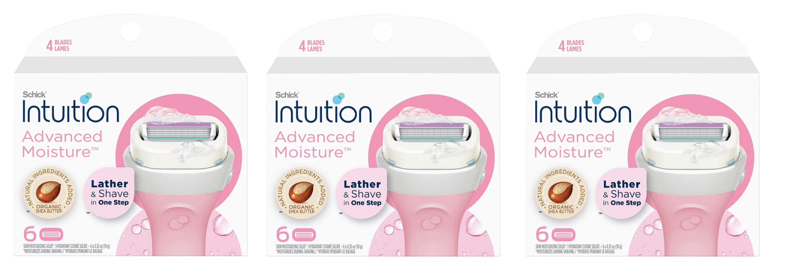 Schick Intuition Advanced Moisture With Organic Shea Butter, 18 ...