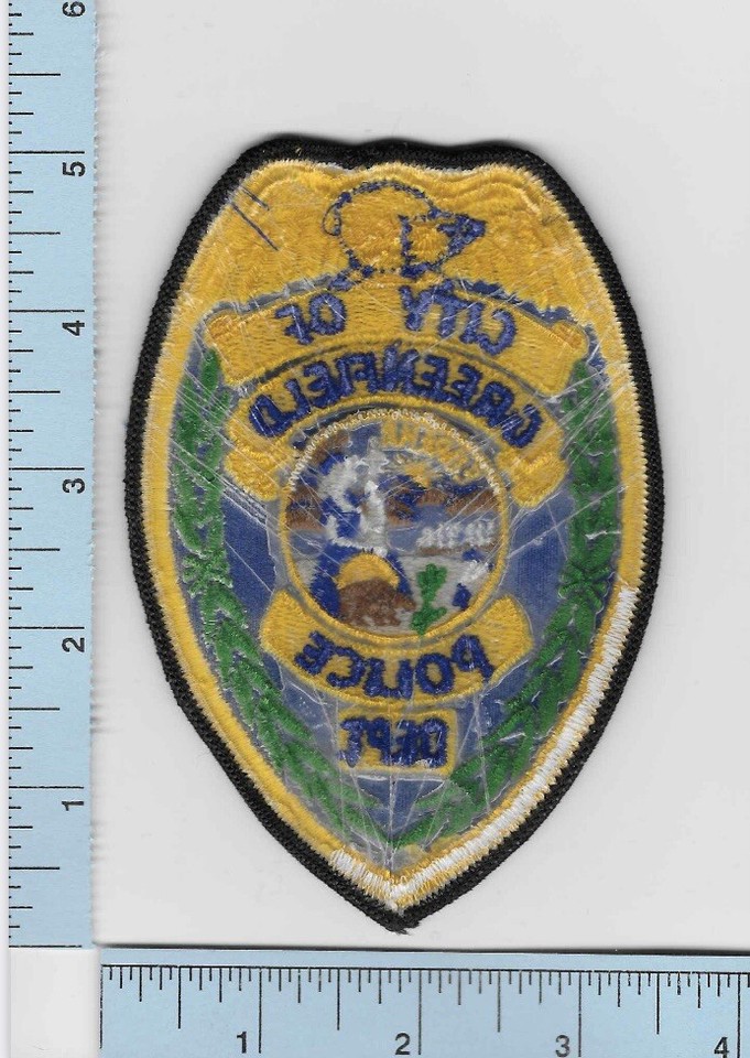 Greenfield California Police Dept Shoulder Patch Vintage Obsolete New ...