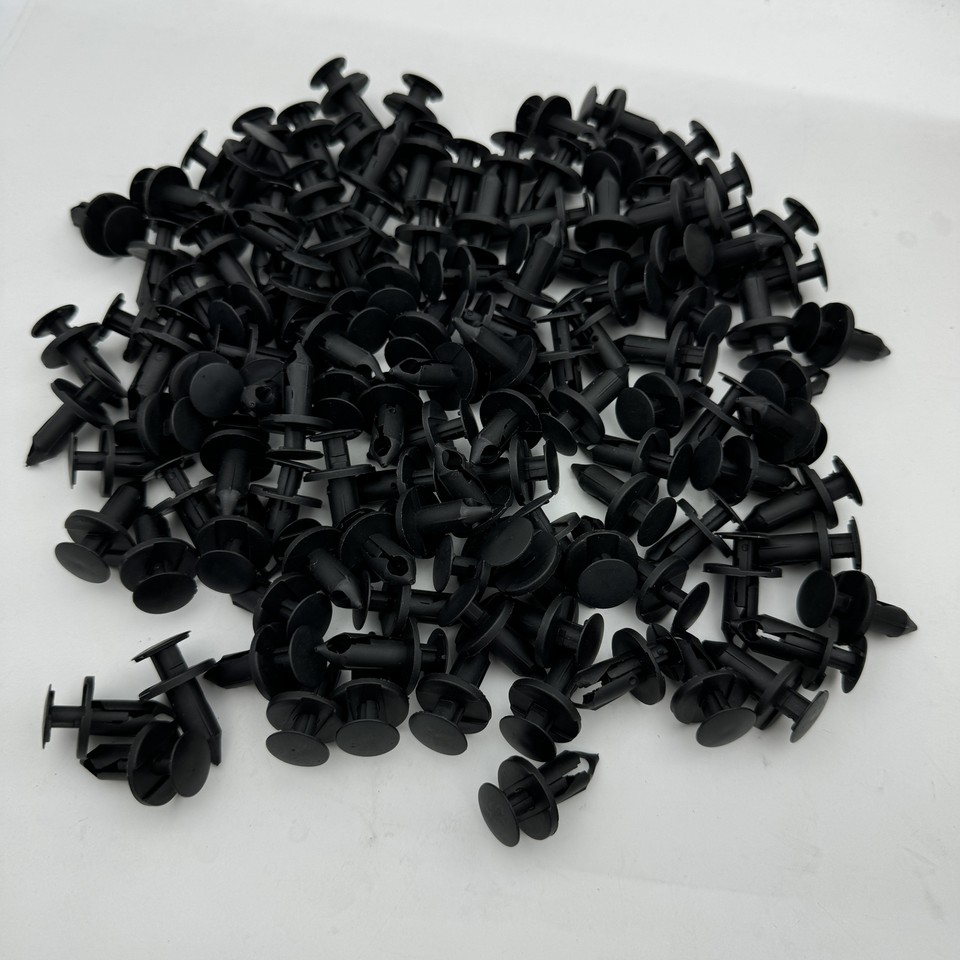 120PCS 8mm Bumper Retainer Clips Auto Car Plastic Push Rivets Fastener ...