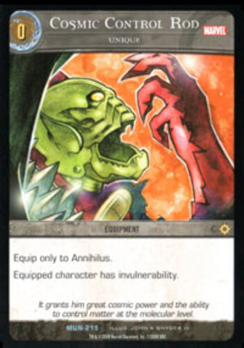 VS System: Cosmic Control Rod, Unique [Played] Marvel Universe TCG CCG ...