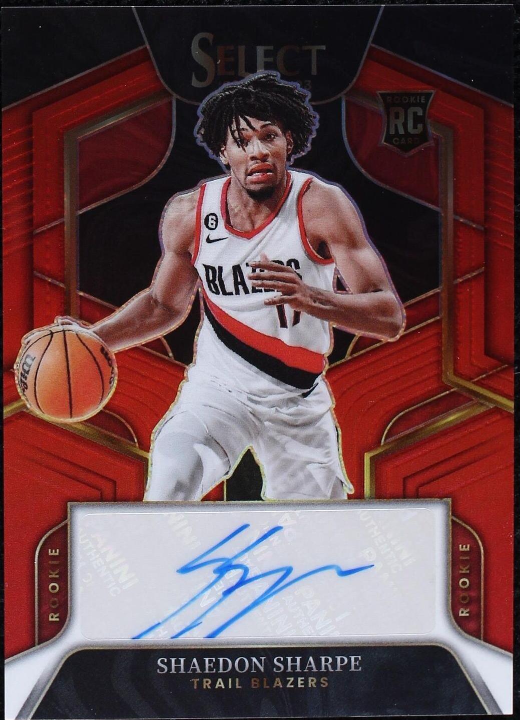 2022-23 Panini Select - Rookie Signatures Shaedon Sharpe #RS-SHS Red ...