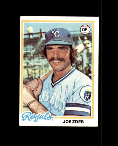 Joe Zdeb Hand Signed 1978 Topps Kansas City Royals Autograph | eBay