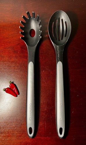 CALPHALON 13" Black & Gray Nylon Plastic Spaghetti Fork & Slotted ...