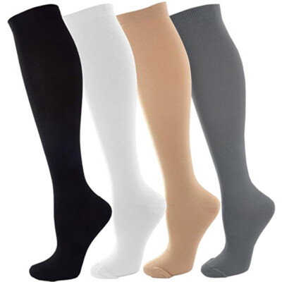 3x Compression Socks 20-30 mmHg for Women Men Cute Knee High Support ...