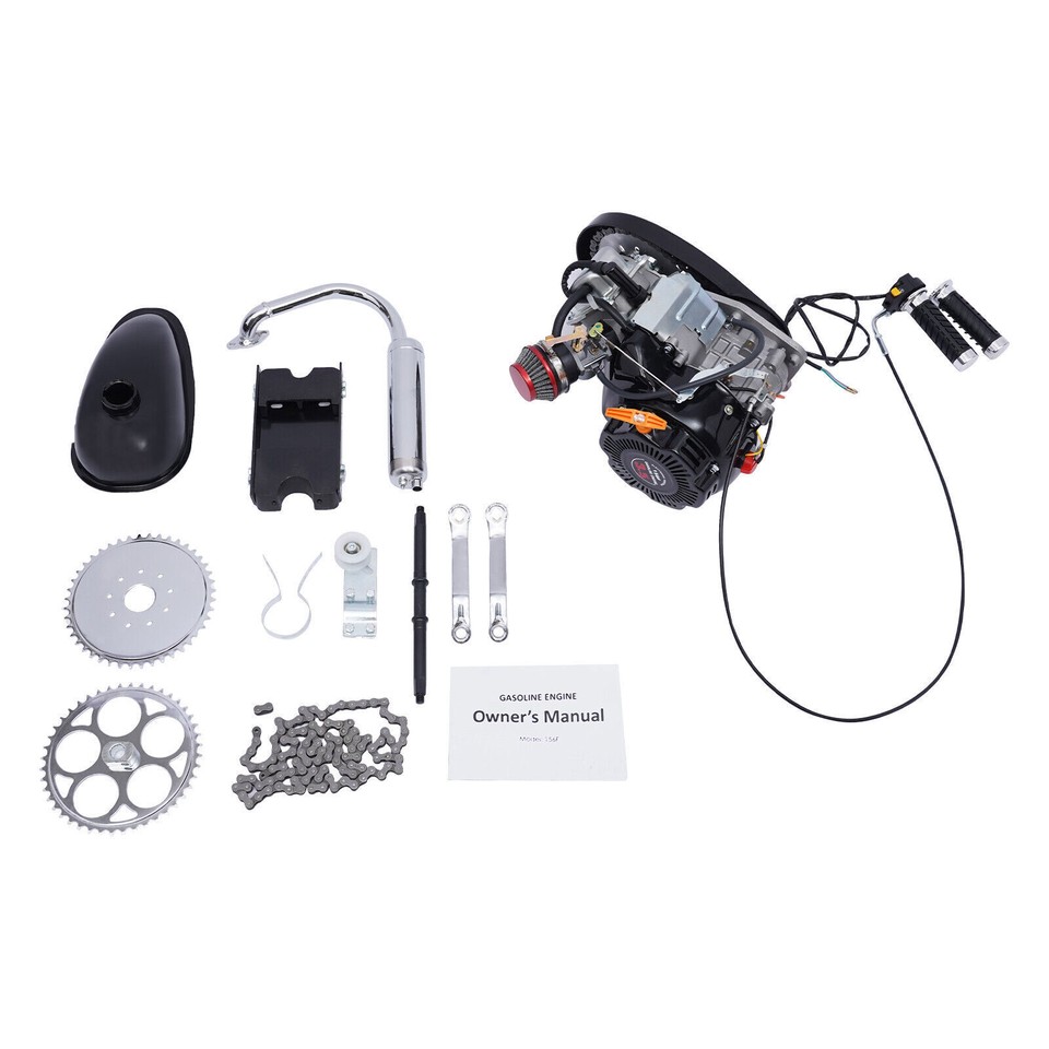 100cc 4-stroke Bicycle Engine Kit Set Gas Motorized Motor Bike Modified ...