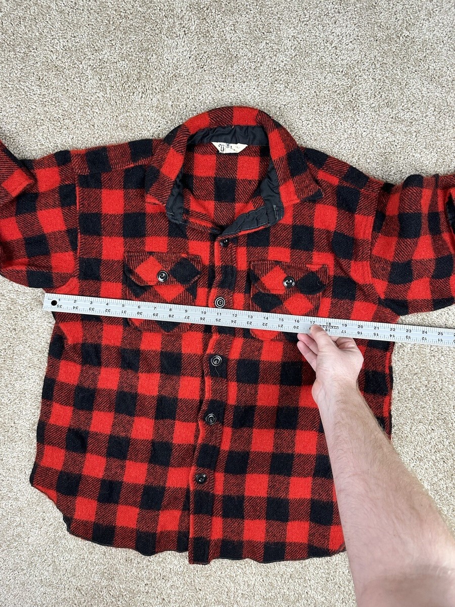 Vintage 50s 60s Yorke Sportswear Red & Black Plaid Wool Vintage 50s 60s Yorke Sportswear Red & Black Plaid Wool