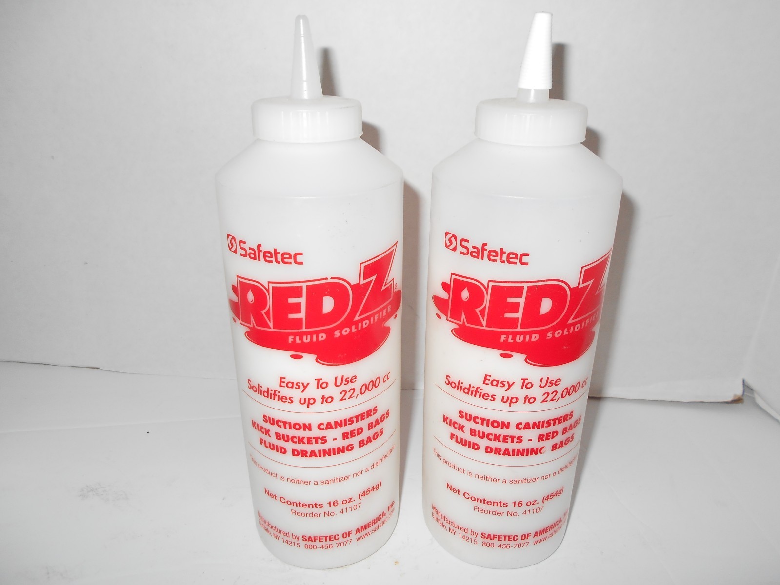 2 Red Z Fluid Control Solidifier needlenose top 16 oz Bottles 22,000cc ...