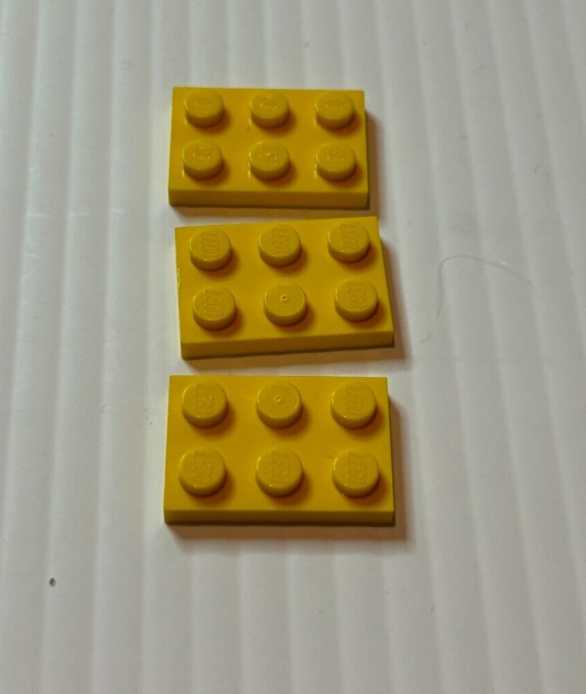 Bulk Lot x 3 Pieces LEGO Bricks 3021 Yellow Plates 2x3, 2 x 3, 3x2 ...