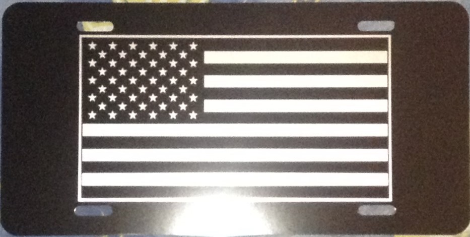License Plate American Flag Auto Truck car tag Aluminum Small Flag ...