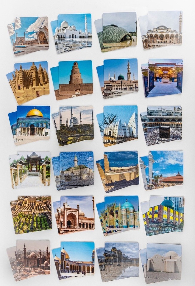 Islamic Art & Architecture Memory Matching Game Illustrious Mosques ...
