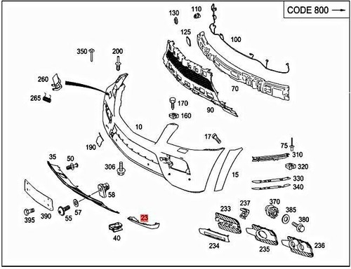 Genuine MERCEDES X164 GL-CLASS X164 Trim bumper 1648858825 | eBay