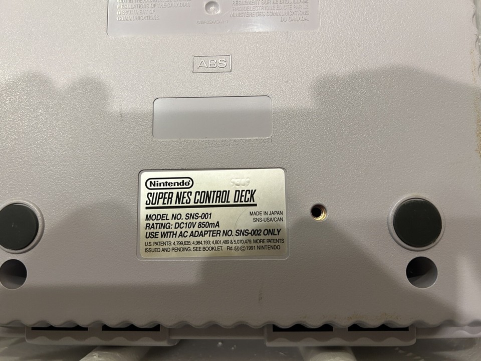 Original 1985 Nintendo Action Set Console and 1991 Nintendo Super NES ...