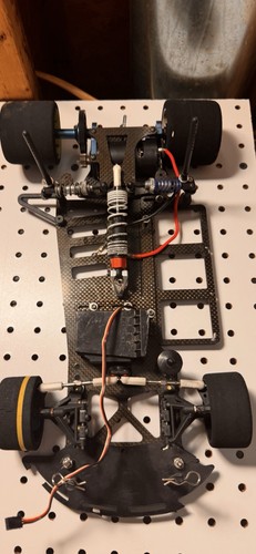 Black Carbon Fiber RC Pan Car Chassis, with Bad Wheels and Brushed ...