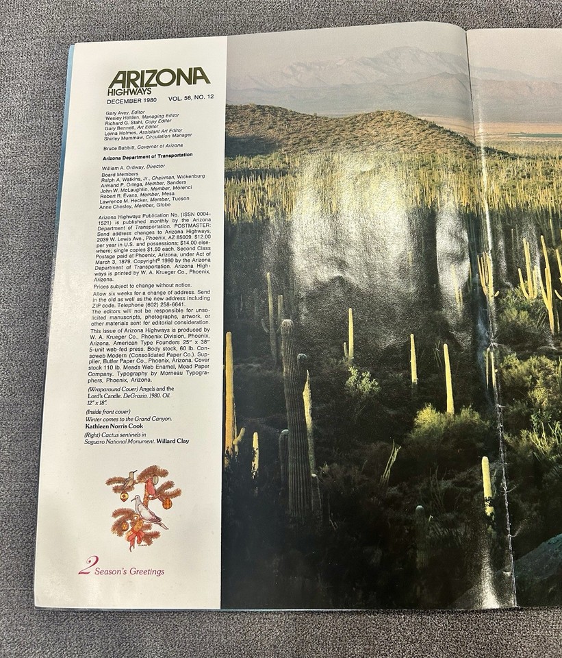 Signed Ted deGrazia Arizona Highways Magazine December 1980 | eBay