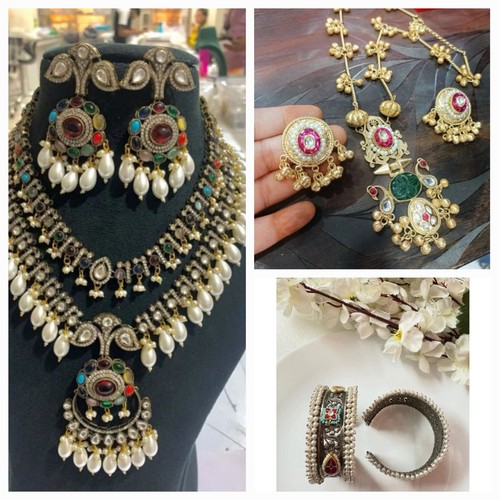 3 combo set Fashion jewelry beautiful fusion beaded bangles, necklace ...