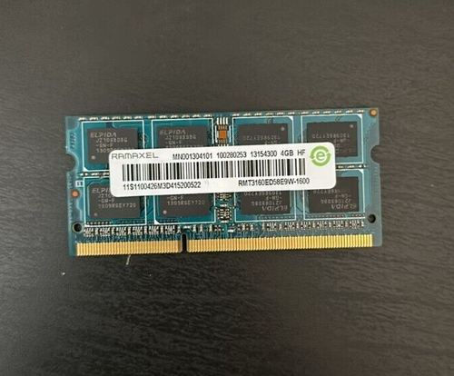 Ramaxel RMT 3160ED58E9W-1600 1x4GB PC3L-12800S DDR3L-1600Mhz Laptop ...