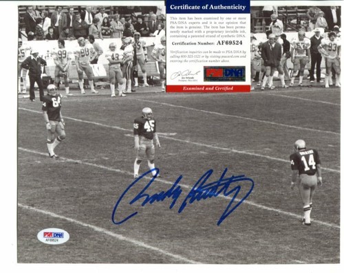 RUDY RUETTIGER - NOTRE DAME -RUDY MOVIE - PSA COA - SIGNED AUTOGRAPH ...