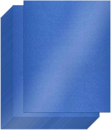 Royal Blue Shimmer Paper,24 Sheets Pearlized Coating Cardstock Paper 8. ...