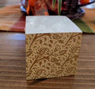 Lady Jayne Cream and Gold Junior Foil Block Notepad 2.5" Paper Cube | eBay