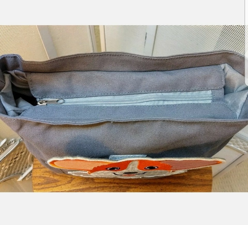 Cute CORGI Crossbody Bag CORGI Purse Gray Canvas Messenger Bag Corgi ...