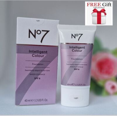 No7 Intelligent Colour Foundation 40ml Adapts to Skin Tone Sheer ...