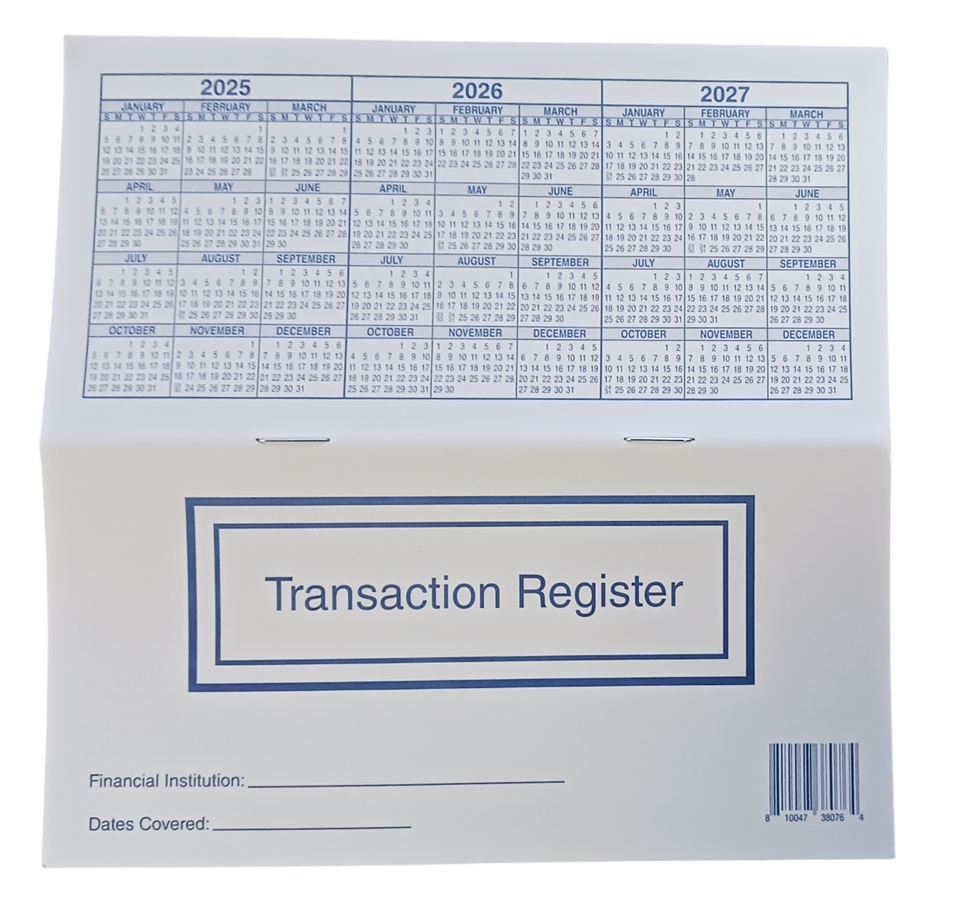 5 Checkbook Transaction Registers 2025 2026 2027 Calendar Check Book ...