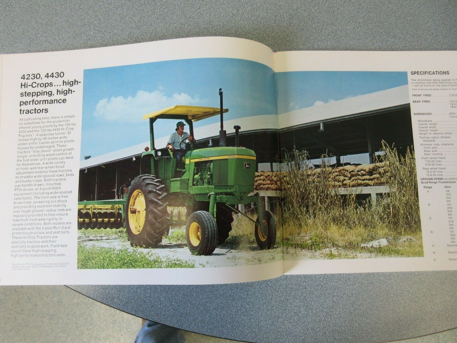 RARE John Deere 4030, 4230, 4430, 4630, Hi-Crops Farm Tractor Brochure ...