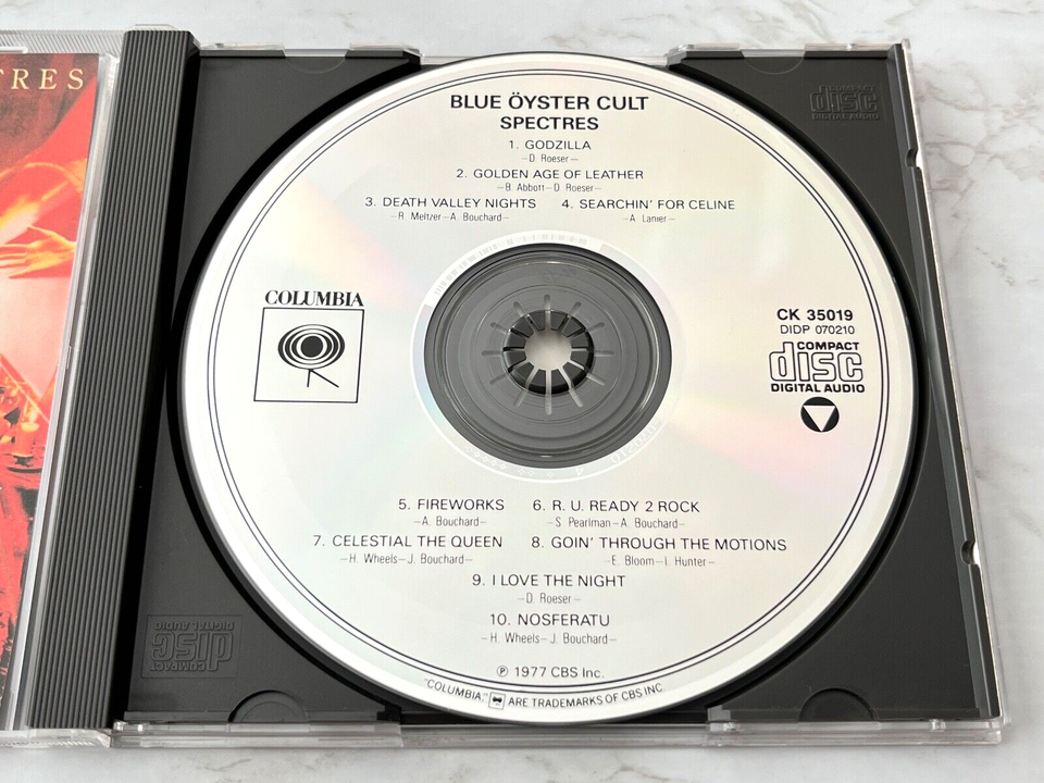 Blue Oyster Cult Spectres CD 1ST USA PRESS! Columbia CK 35019 Godzilla ...