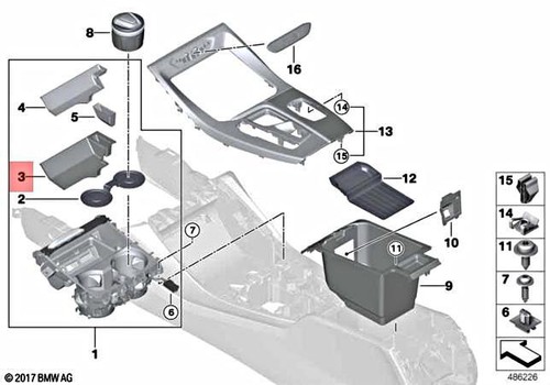 Genuine BMW X3 X4 M G01 G02 Mat Insert Storage Compartment Front ...