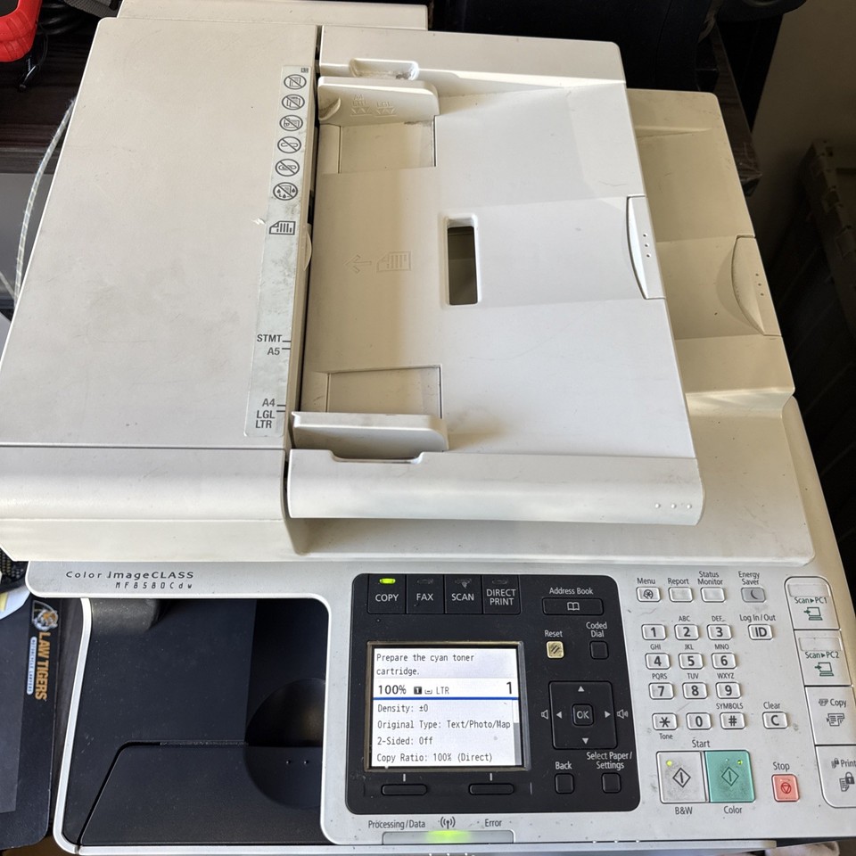 Canon Color ImageClass MF8580CDW Color Laser Printer W/Toner ...
