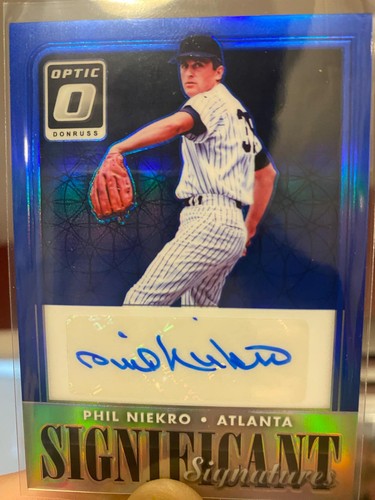 2016 Phil Niekro auto /15 Panini Donruss Optic Significant Signatures ...