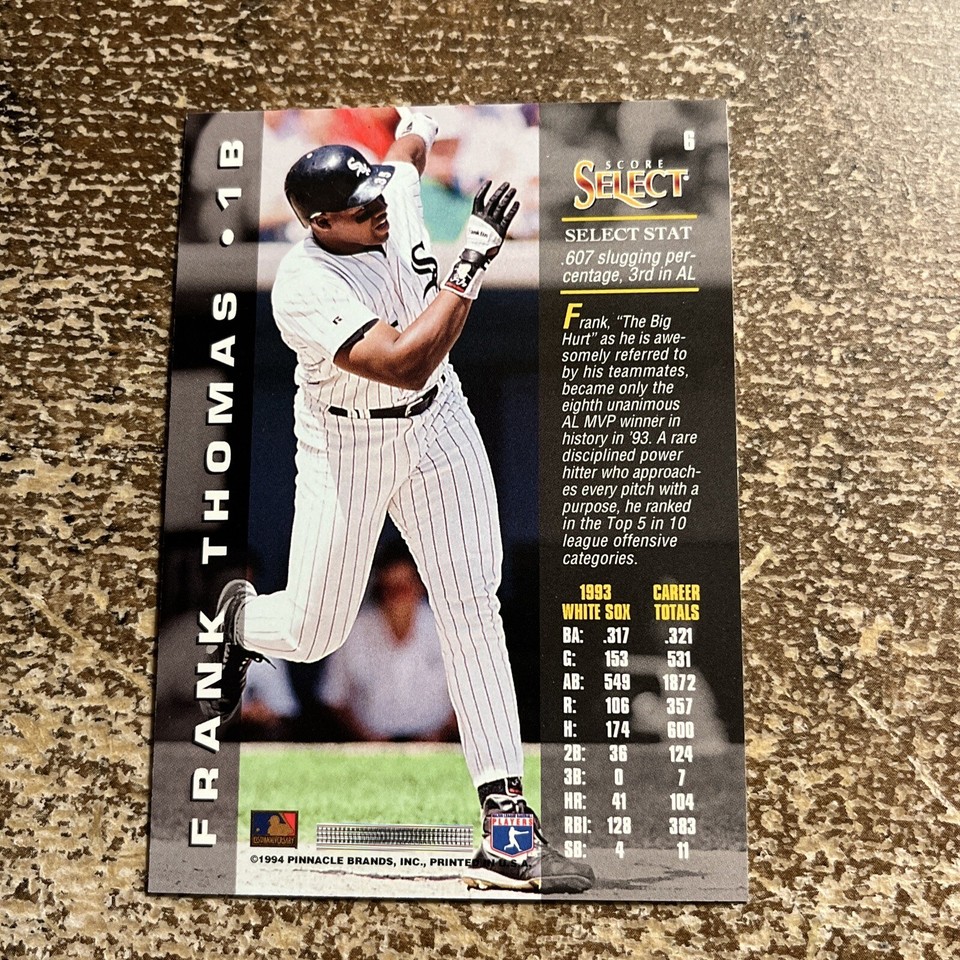 1994 Frank Thomas Score Select #6 | eBay