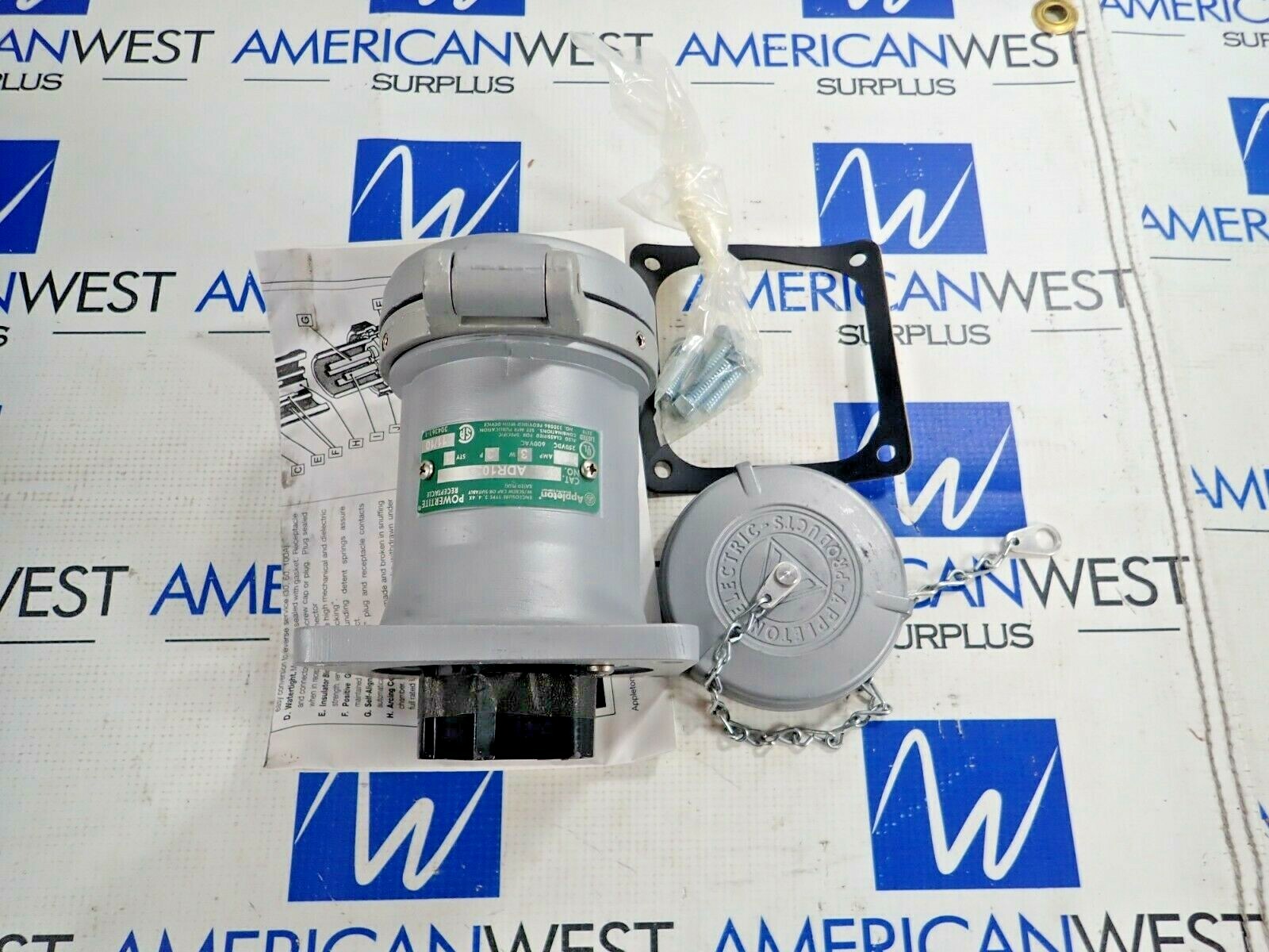 APPLETON ADR1033 ALUMINUM 100AMP POWERTITE 3W 3P 250VDC 600VAC NEW | eBay