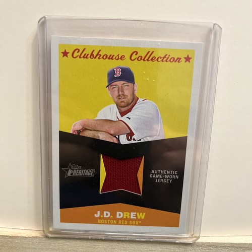 2009 Topps Heritage Clubhouse Collection Relics Card #JD J.D. Drew ...