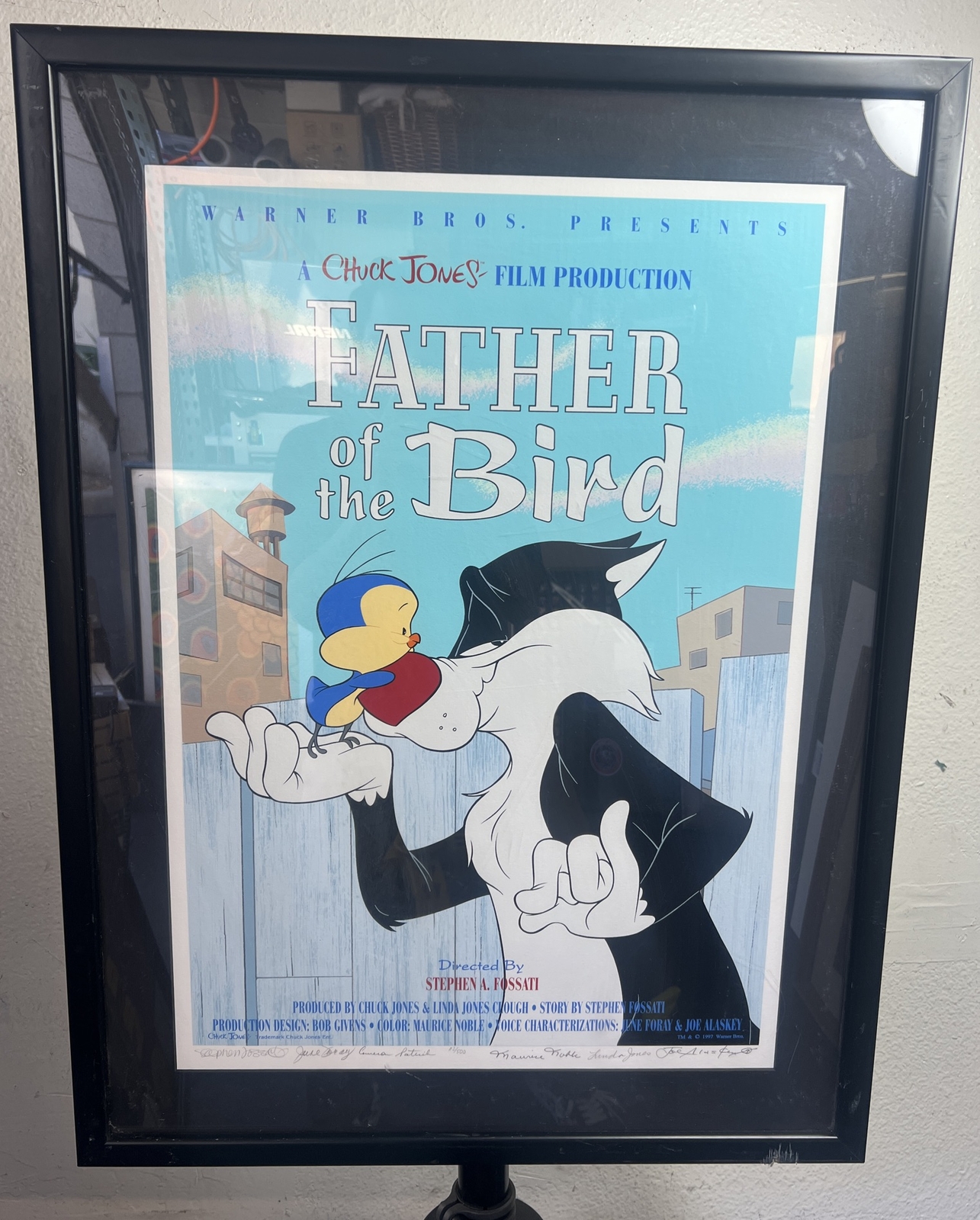 NICE WARNER BROS. “FATHER OF THE BIRD” #112/500 FRAME SIGNED BY CAST W ...