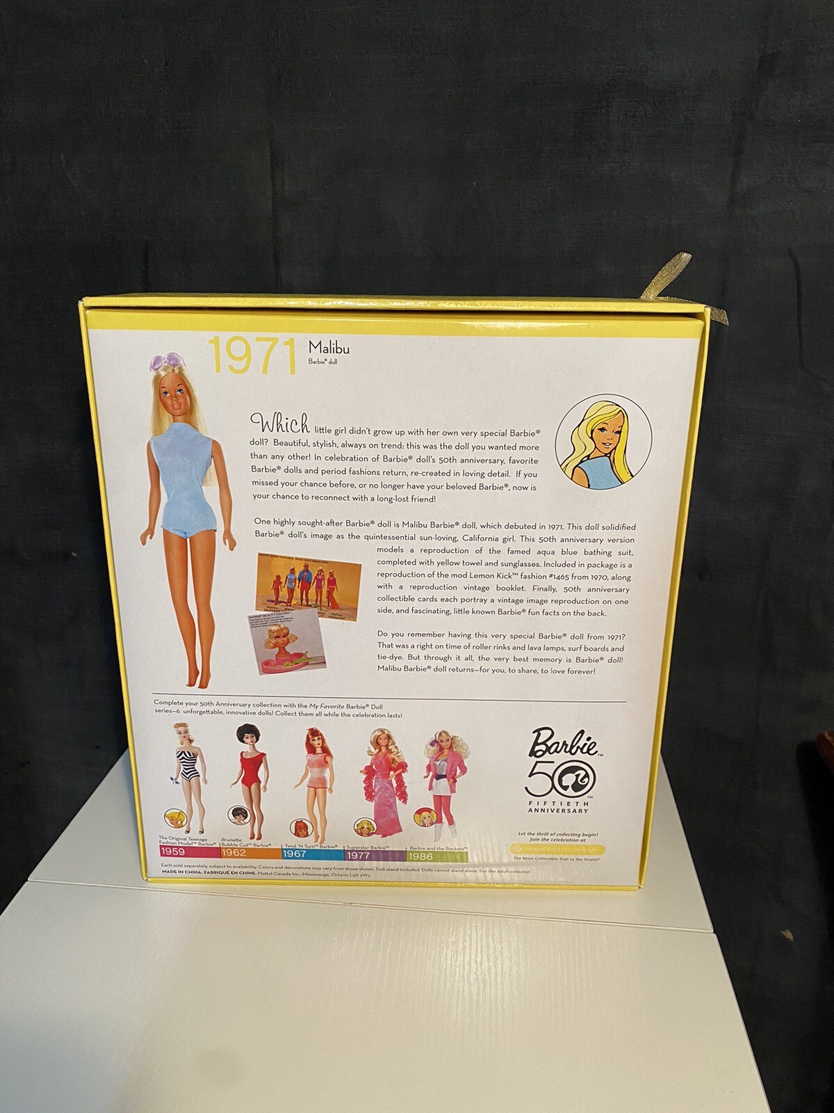 2008 50th Anniversary My Favorite Barbie Malibu Barbie 1971 NIB N4977 ...