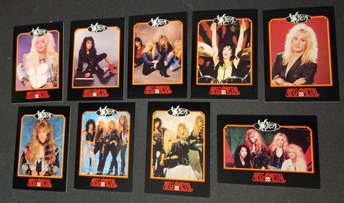 VIXEN Set of 9, 1991 Mega Metal ROCK Trading Cards #140-148 Mint ...