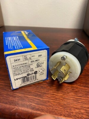 Leviton 2431 L16-20P 20 A 480V twist lock plug | eBay