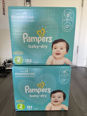 Pampers baby dry diapers. Size 2. 192 count X2 $50 Per Box | eBay