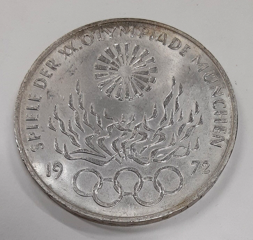 German 10 Mark Silver Coin Commemorating The 1972 Munich Olympics UNC ...