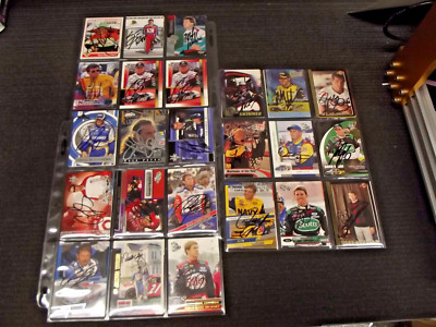 AUTOGRAPH SIGNED Nascar Card LOT of 48 Petty wallace edwards newman ...