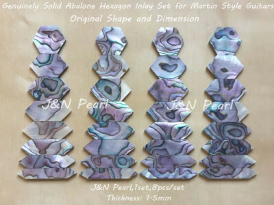 1set,Genuinely Solid GA Inlay Set for Martin Style Guitars Original ...