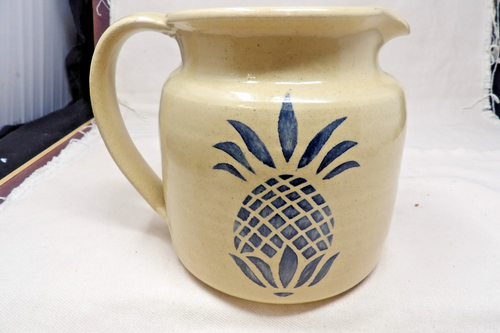 1984 DK Clay Pottery Studio Handmade NC Pineapple Pitcher Art Pottery 5 ...