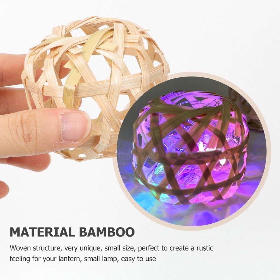 2 Pcs Basket Lamp Shade Mini Shades Hand-woven Lampshade Bamboo Cover ...