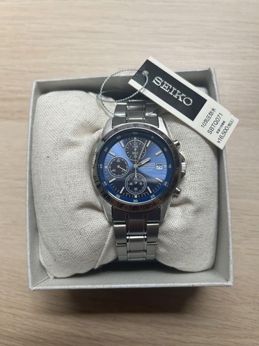 SEIKO SPIRIT SBTQ071 Blue Silver Chronograph Men's Watch in Box New | eBay
